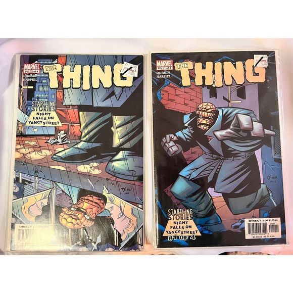 Marvel | Other | Lot Of 2marvel The Thing Comicsdorkin Haspiel 2 Direct ...